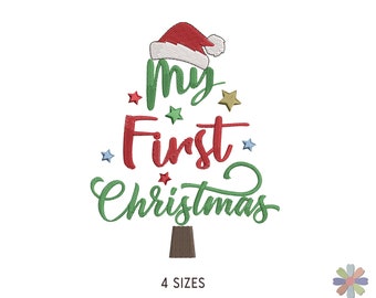 First Christmas Embroidery Design - Etsy