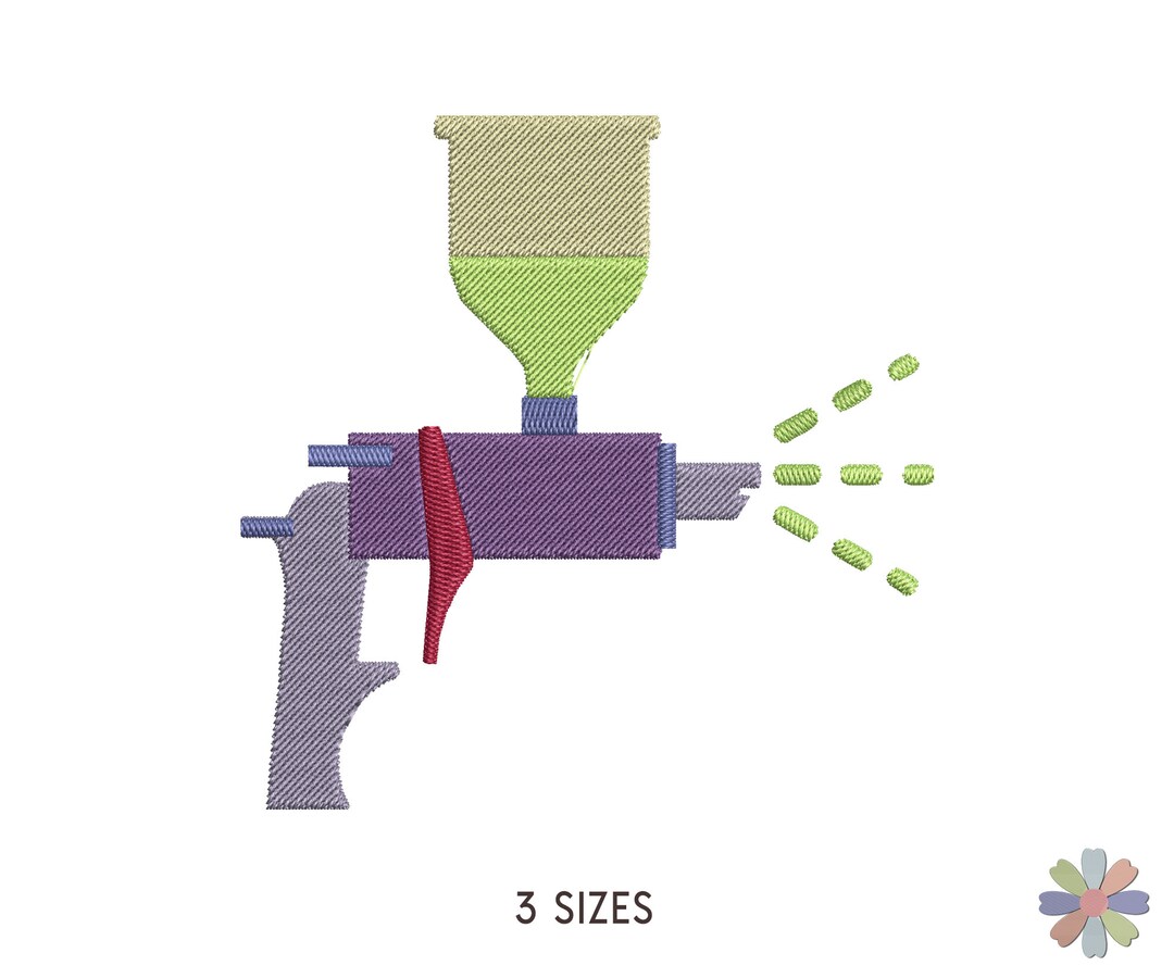 Spray Gun Working Paint Tool Embroidery Design Onni: Working Equipment ...