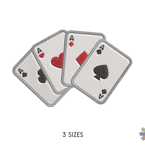 Playing Cards Embroidery Design - Etsy
