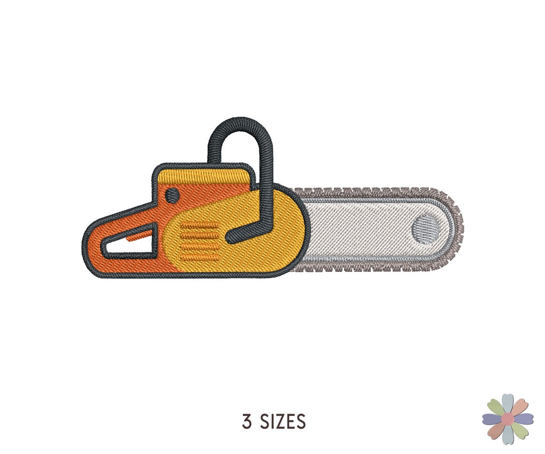 Chain Saw Carpentry Tools Embroidery Design. Machine Embroidery Pattern ...