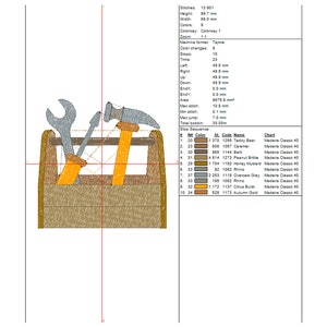 Carpentry Box Tools Embroidery Design. Machine Embroidery Pattern ...