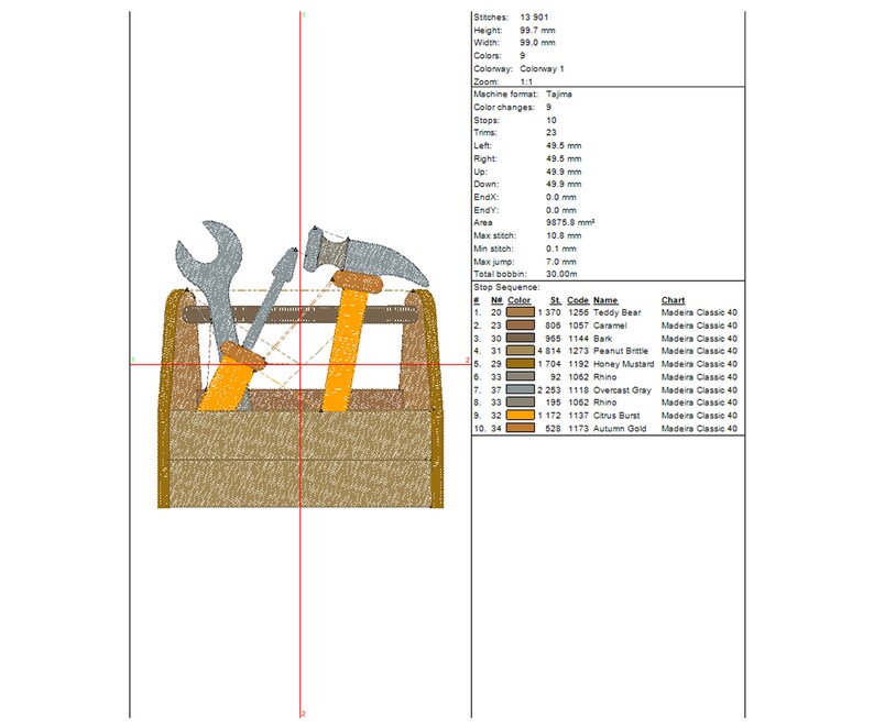 Carpentry Box Tools Embroidery Design. Machine Embroidery Pattern ...