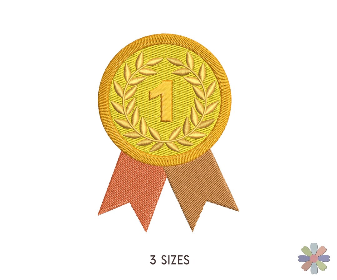 First Place Award Gold Medal Number One Embroidery Design. Machine ...