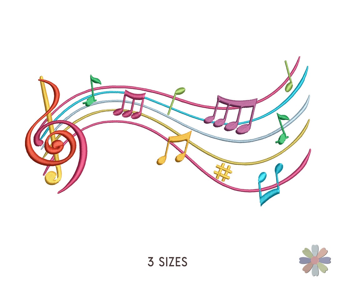 Treble Clef and Music Embroidery Design Thirty. Machine Embroidery ...