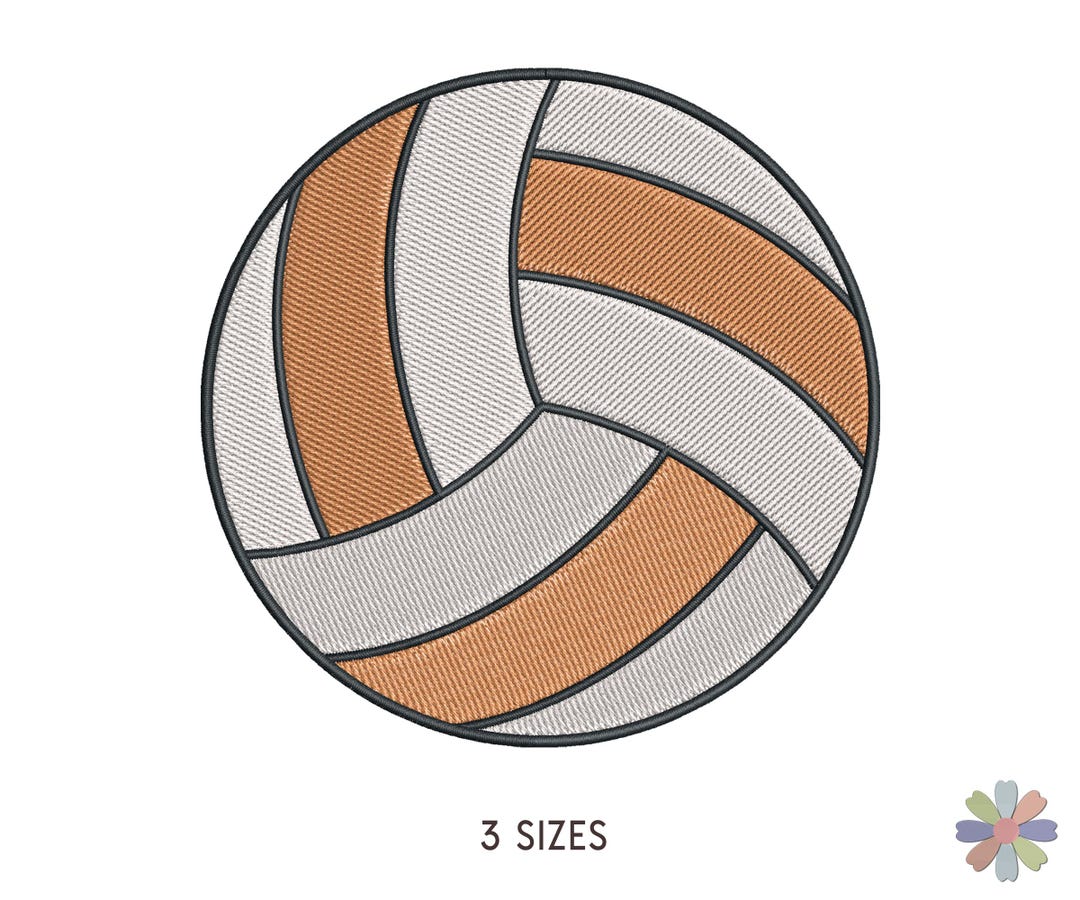 Volleyball Ball Embroidery Design. Machine Embroidery Sport Pattern ...