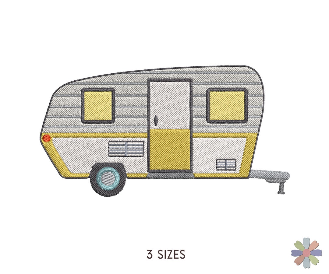 Camper Trail Van Embroidery Design. Machine Embroidery Pattern. Vehicle ...