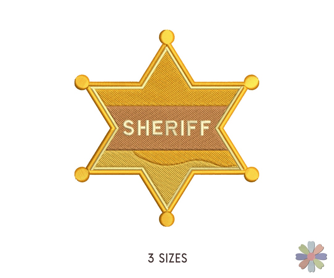 Sheriff Sign Embroidery Design Onni. Machine Embroidery - Etsy