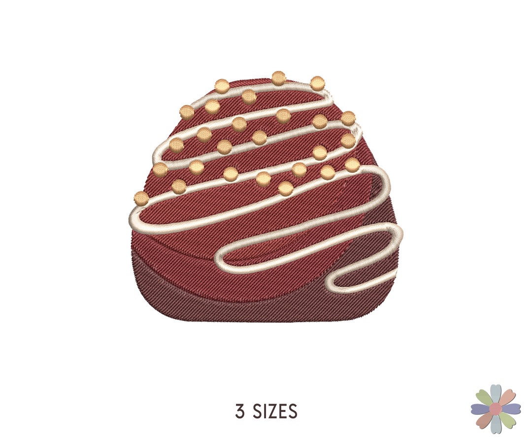 Chocolate Candy Embroidery Design Elenthi. Machine Embroidery Bakery ...