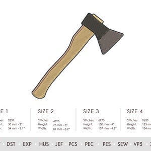 Axe Embroidery Design. Machine Embroidery Pattern. Elements Woodworking ...