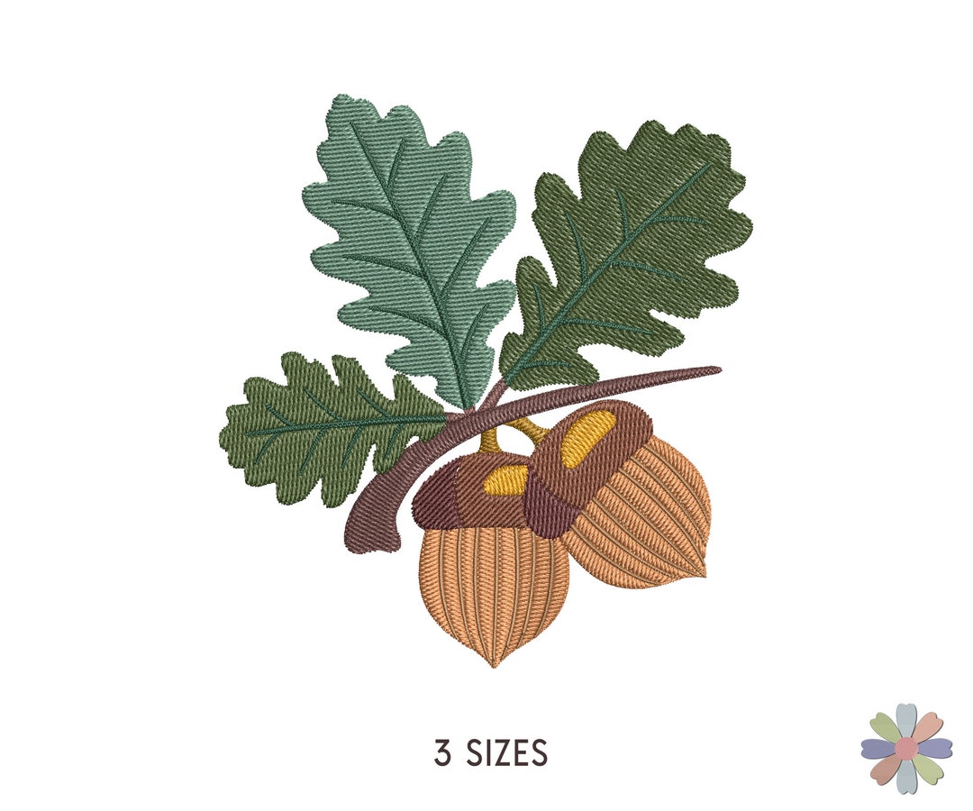 Oak Leaves and Acorns Embroidery Design Onni. Machine Embroidery ...