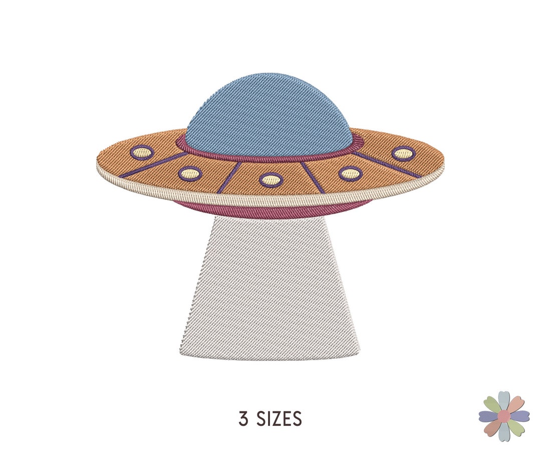 Flying Space UFO Embroidery Design Twinni. Machine Embroidery Space ...