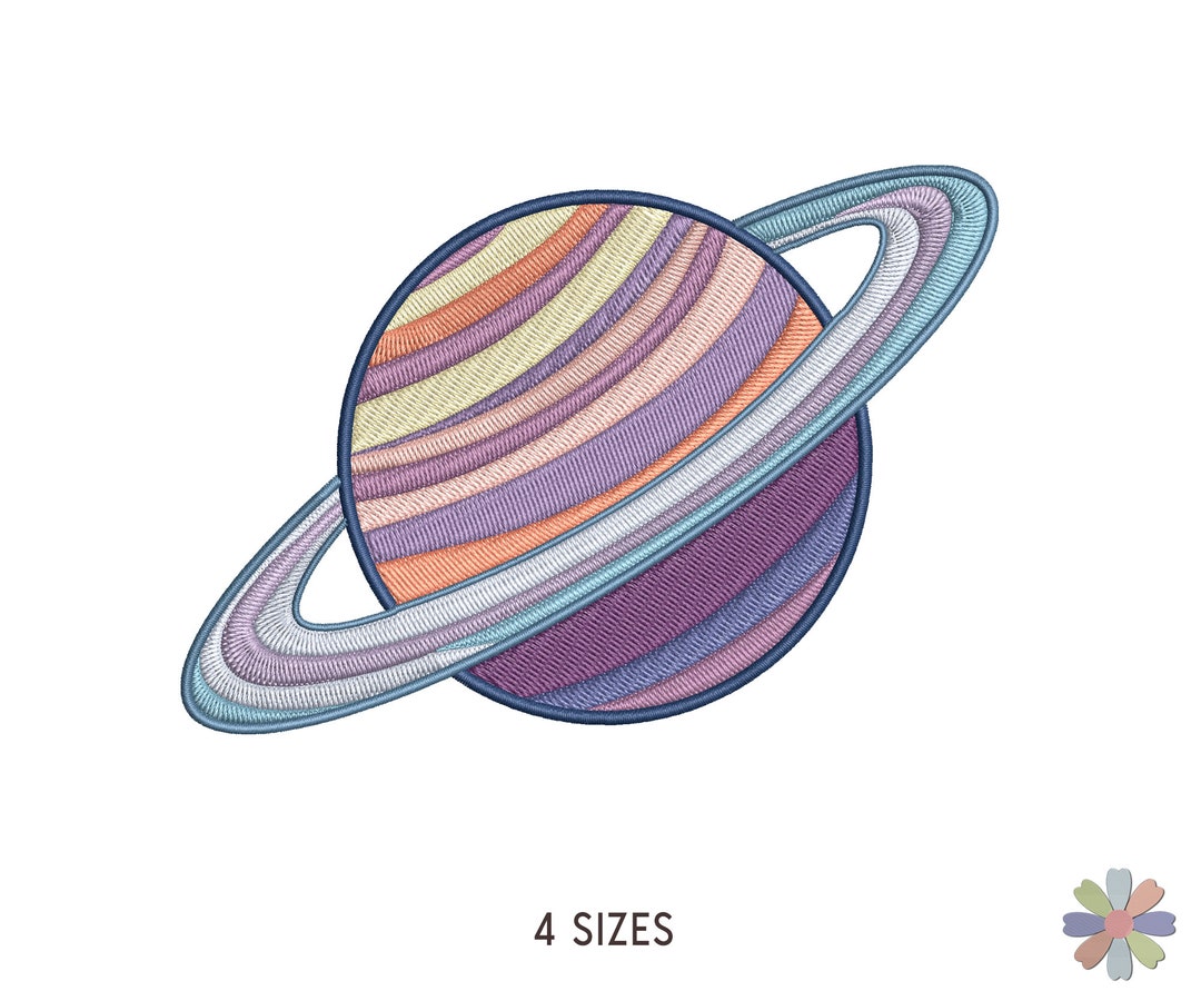 Saturn Solar System Embroidery Design. Machine Embroidery Planets ...