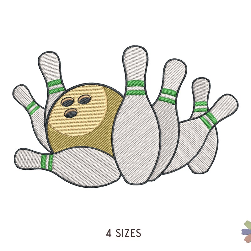 Bowling Embroidery - Etsy