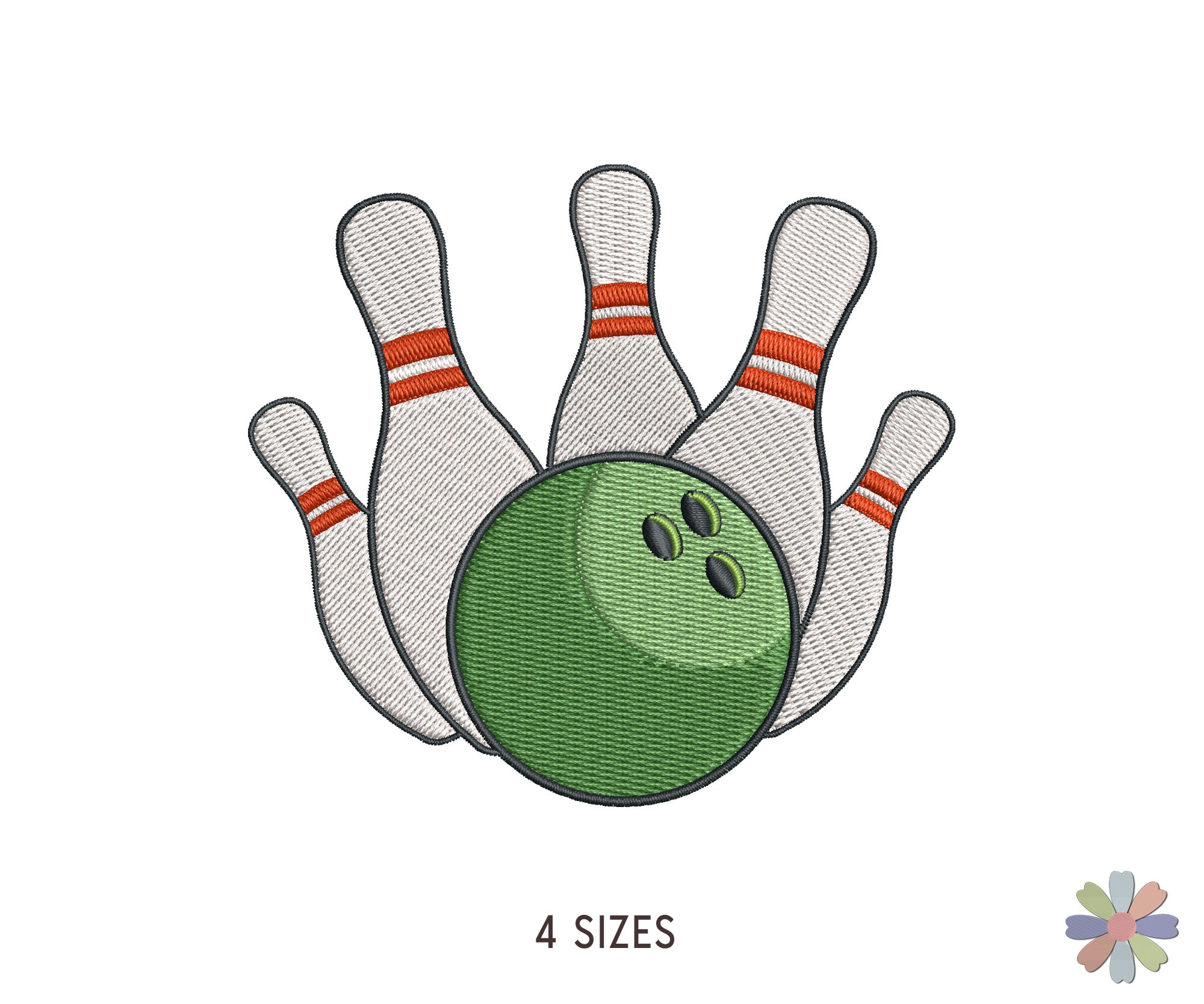 Play Bowling Embroidery Design Twinni. Machine Embroidery - Etsy