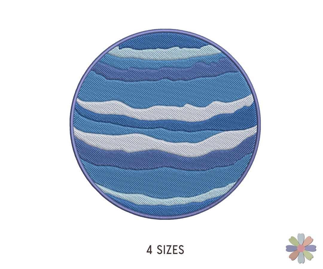 Neptune Solar System Embroidery Design. Machine Embroidery Planets ...