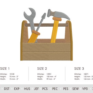 Carpentry Box Tools Embroidery Design. Machine Embroidery Pattern ...