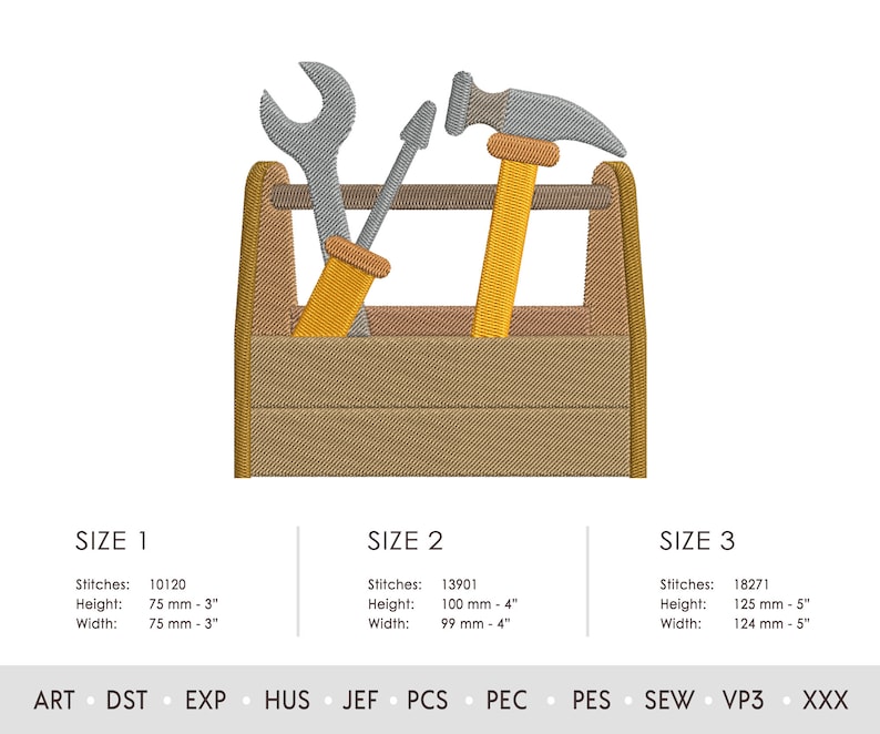 Carpentry Box Tools Embroidery Design. Machine Embroidery Pattern ...