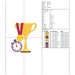 Winner Champion Cup Award Stopwatch and Gold Medal Embroidery Design ...