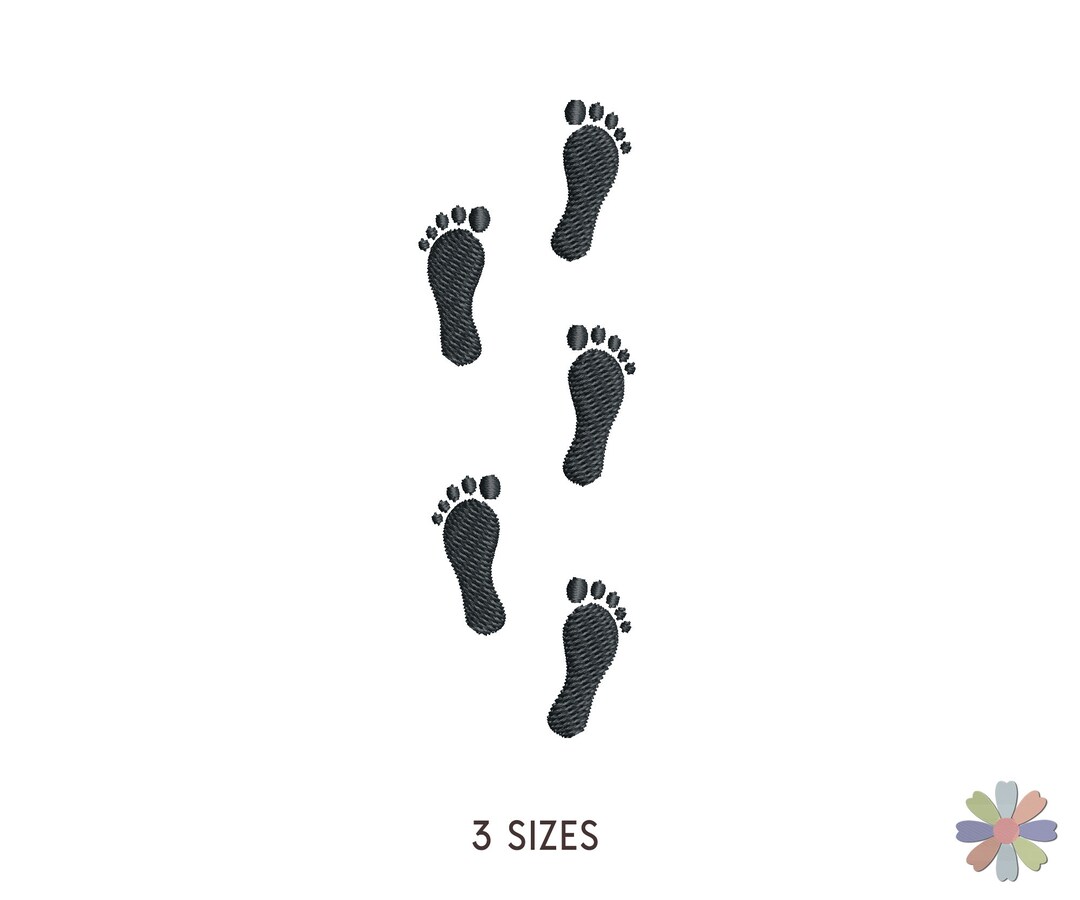 Human Footprints Embroidery Design Onni. Machine Embroidery Pattern ...