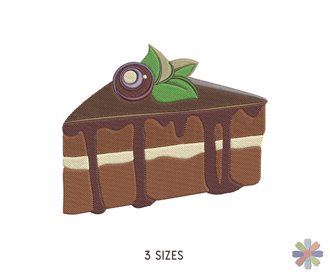 Piece of Cake With Bilberry Bakery Embroidery Design Twinni. Machine ...