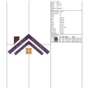House Roof With Window Embroidery Design. Machine Embroidery Elements ...