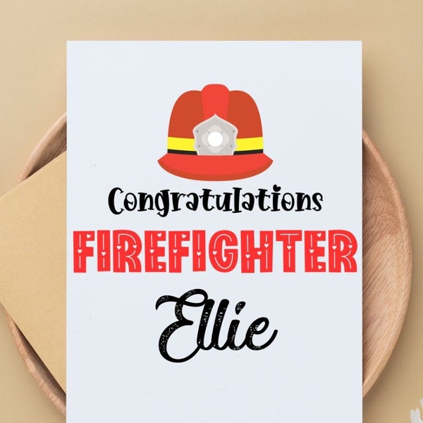 Congratulations Cards Firefighter - Etsy