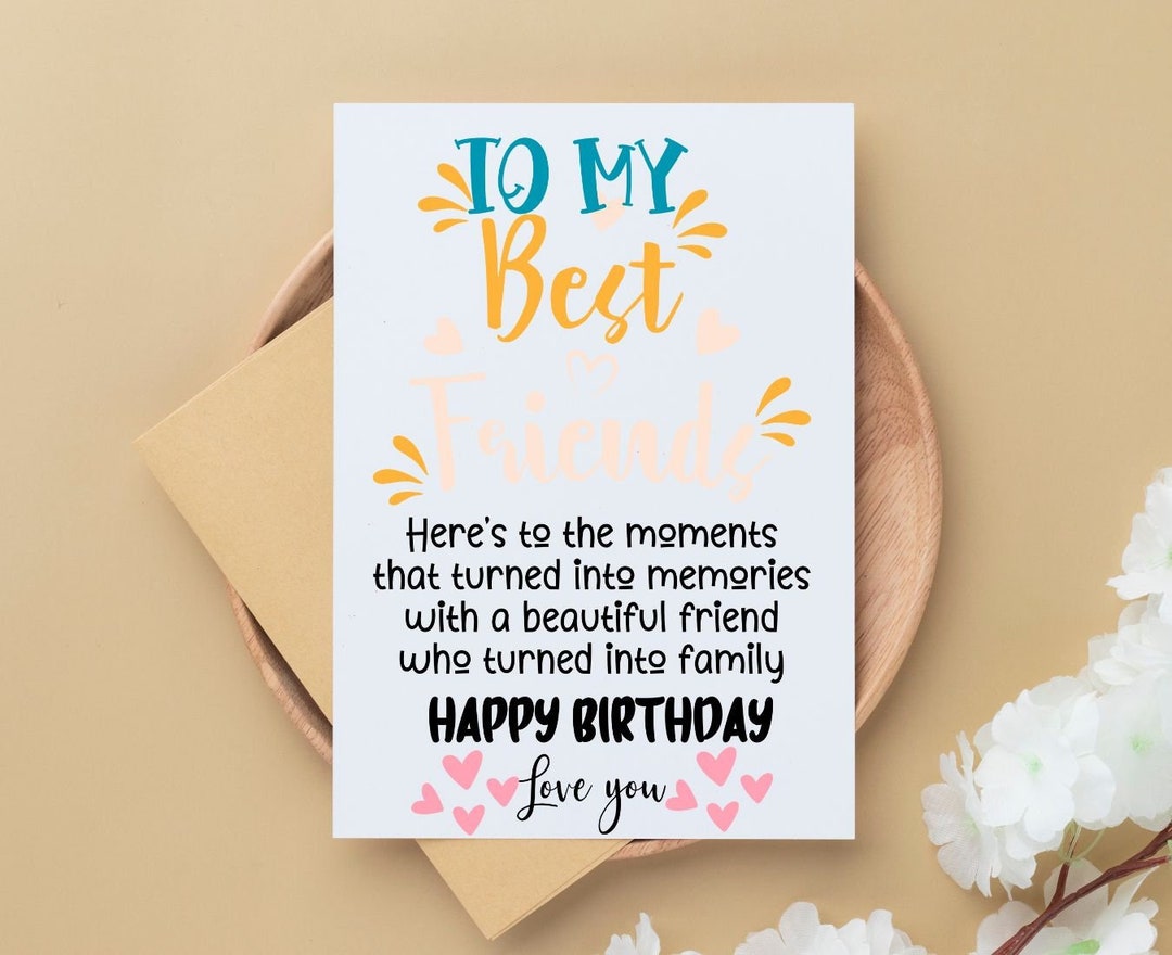 To My Best Friend Card Friendship Card Friend Card Happy - Etsy