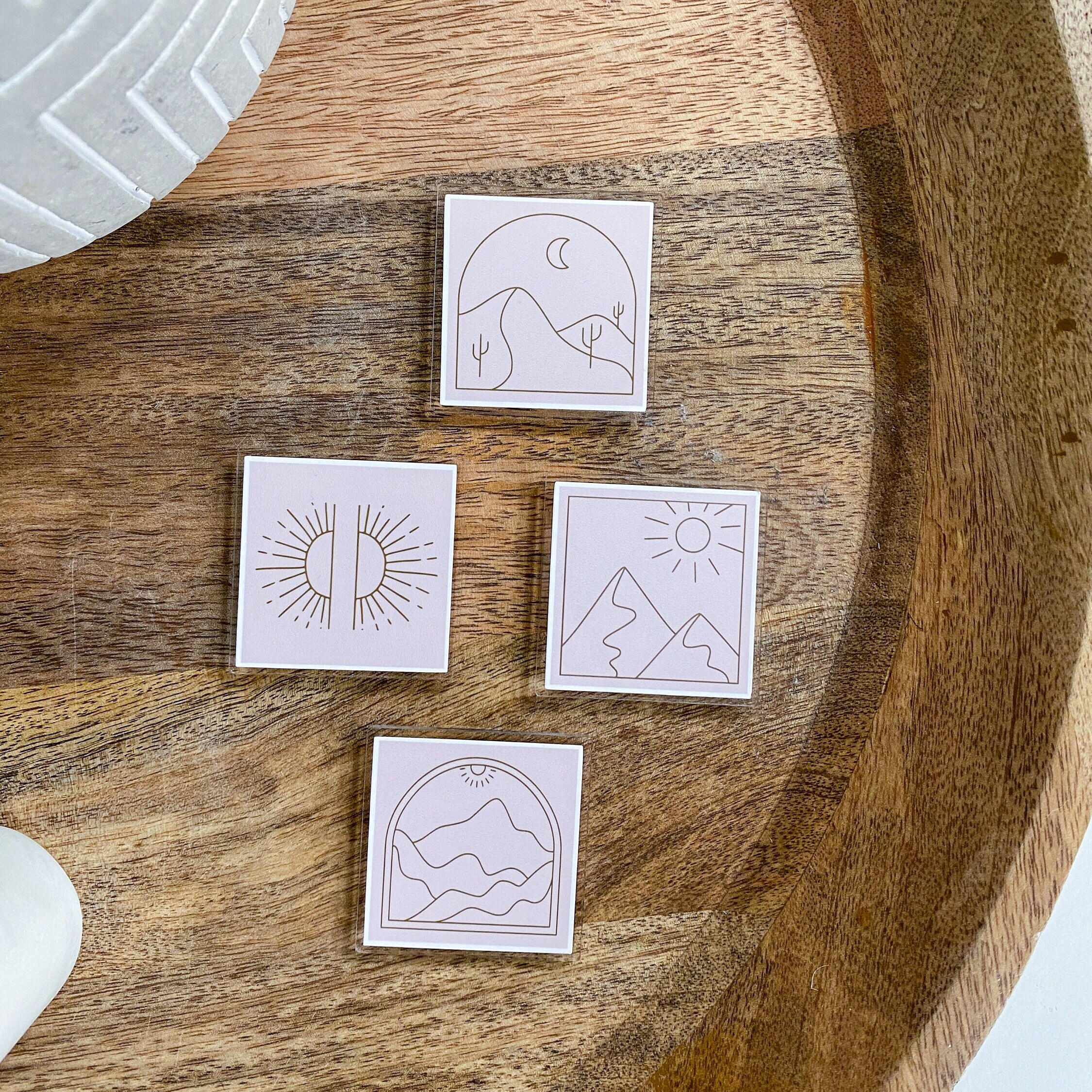 Boho Acrylic Refrigerator Magnet Set Boho Illustration Magnet Sets ...