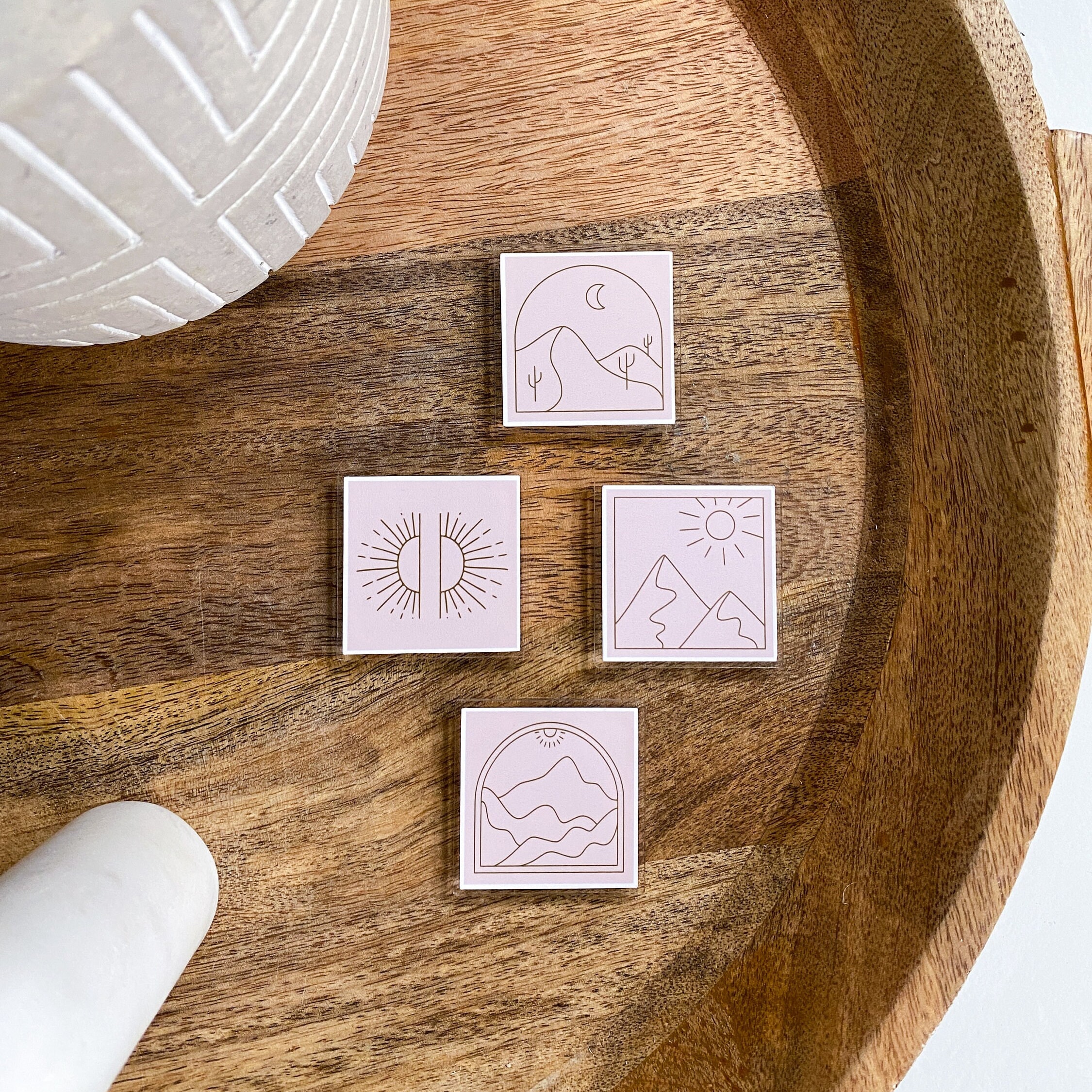 Boho Acrylic Refrigerator Magnet Set Boho Illustration Magnet Sets ...