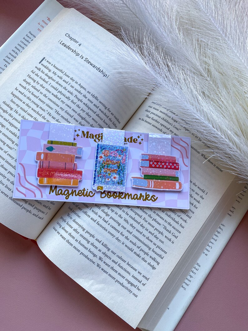 3 Piece Magnetic Bookmark Set | Sparkly Magnetic Bookmark | Reading ...