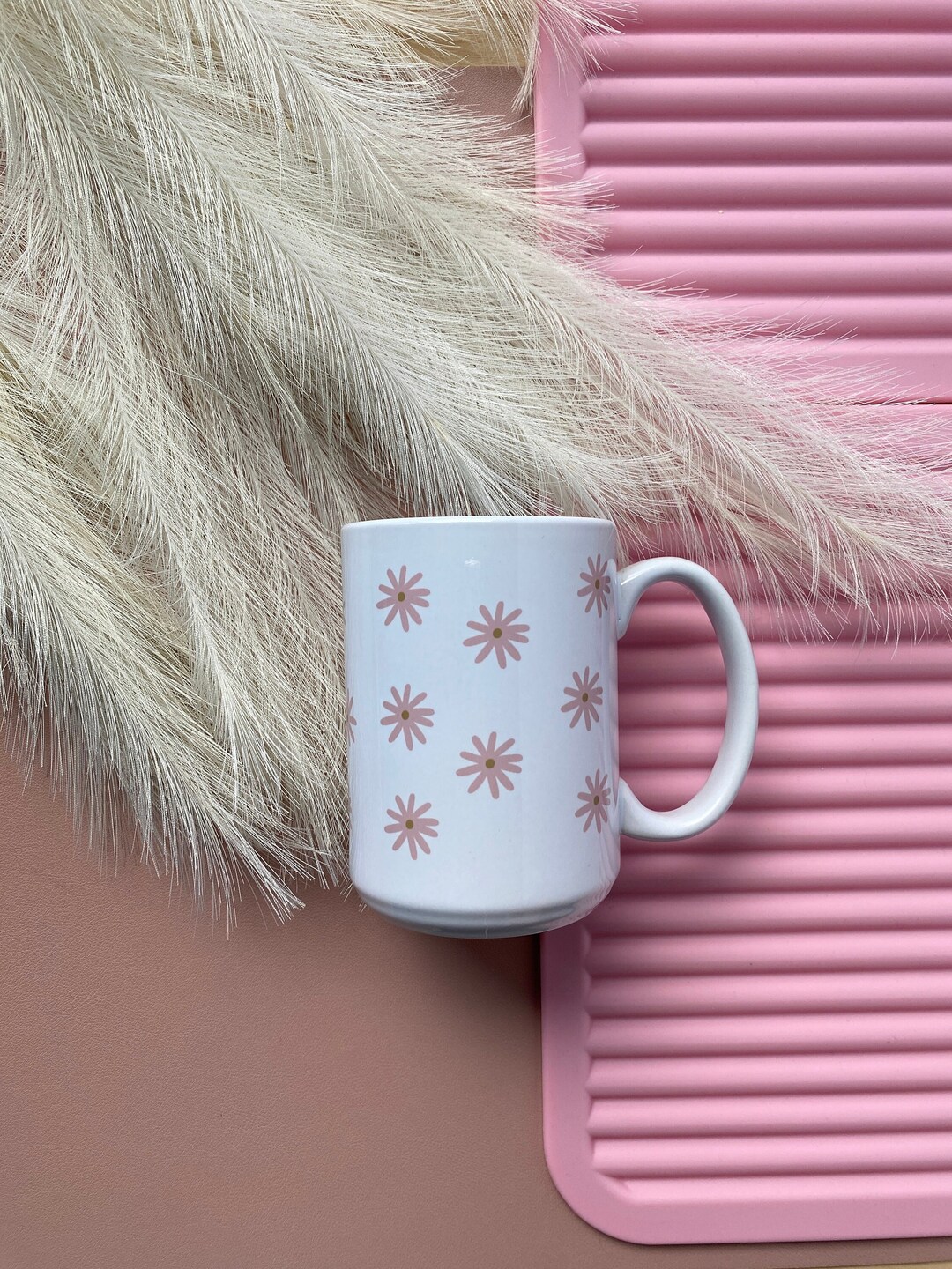 Boho Flower Coffee Mug | Cute Flower Mug | Ceramic Coffee Mug | Boho ...