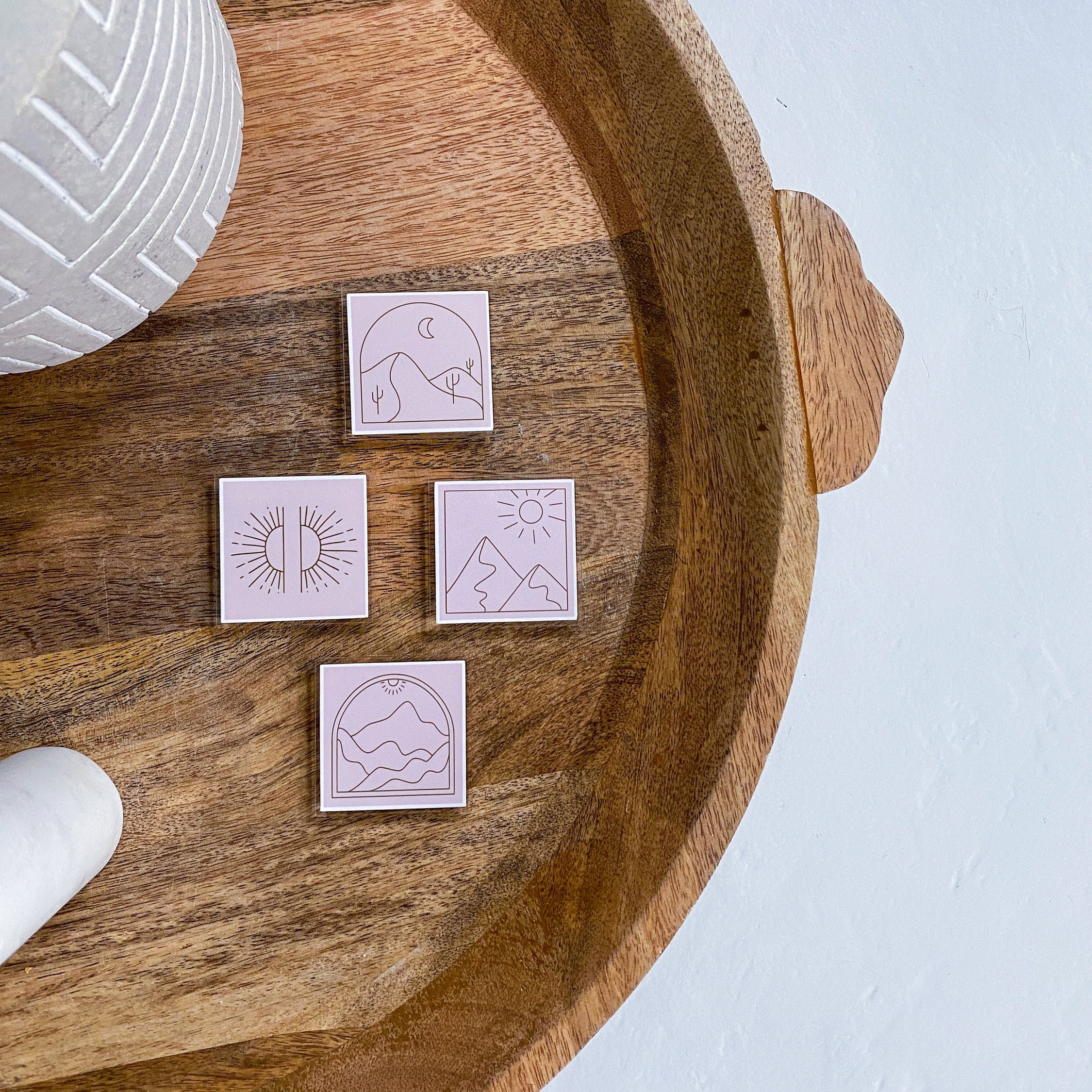 Boho Acrylic Refrigerator Magnet Set Boho Illustration Magnet Sets ...