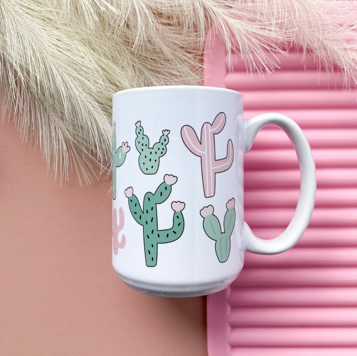 Boho Cactus Coffee Mug Cactus Mug Ceramic Coffee Mug Boho Kitchen Decor ...