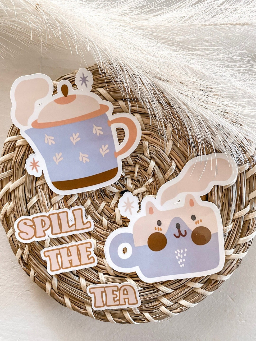 Sticker Pack Sticker Set Spill the Tea Sticker Tea Pot Water Bottle ...