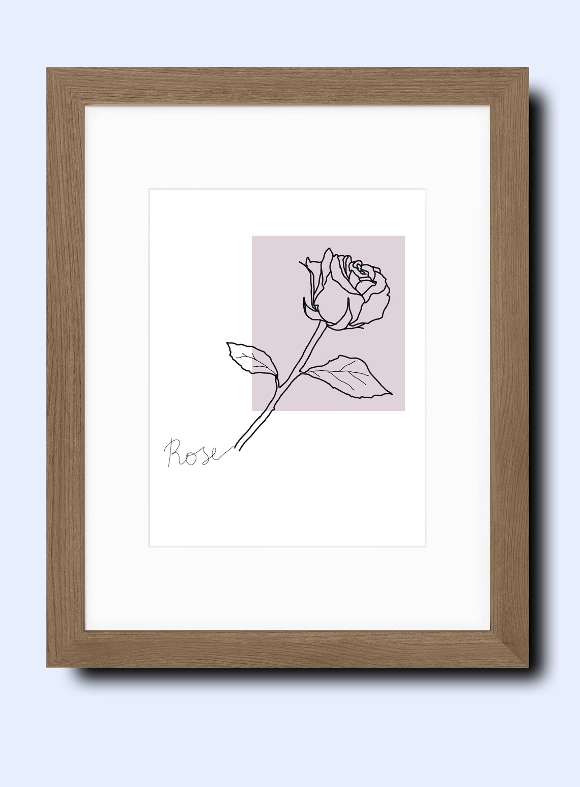 Printable Flower Line Art, Rose Line Art, Digital Download, Printable ...