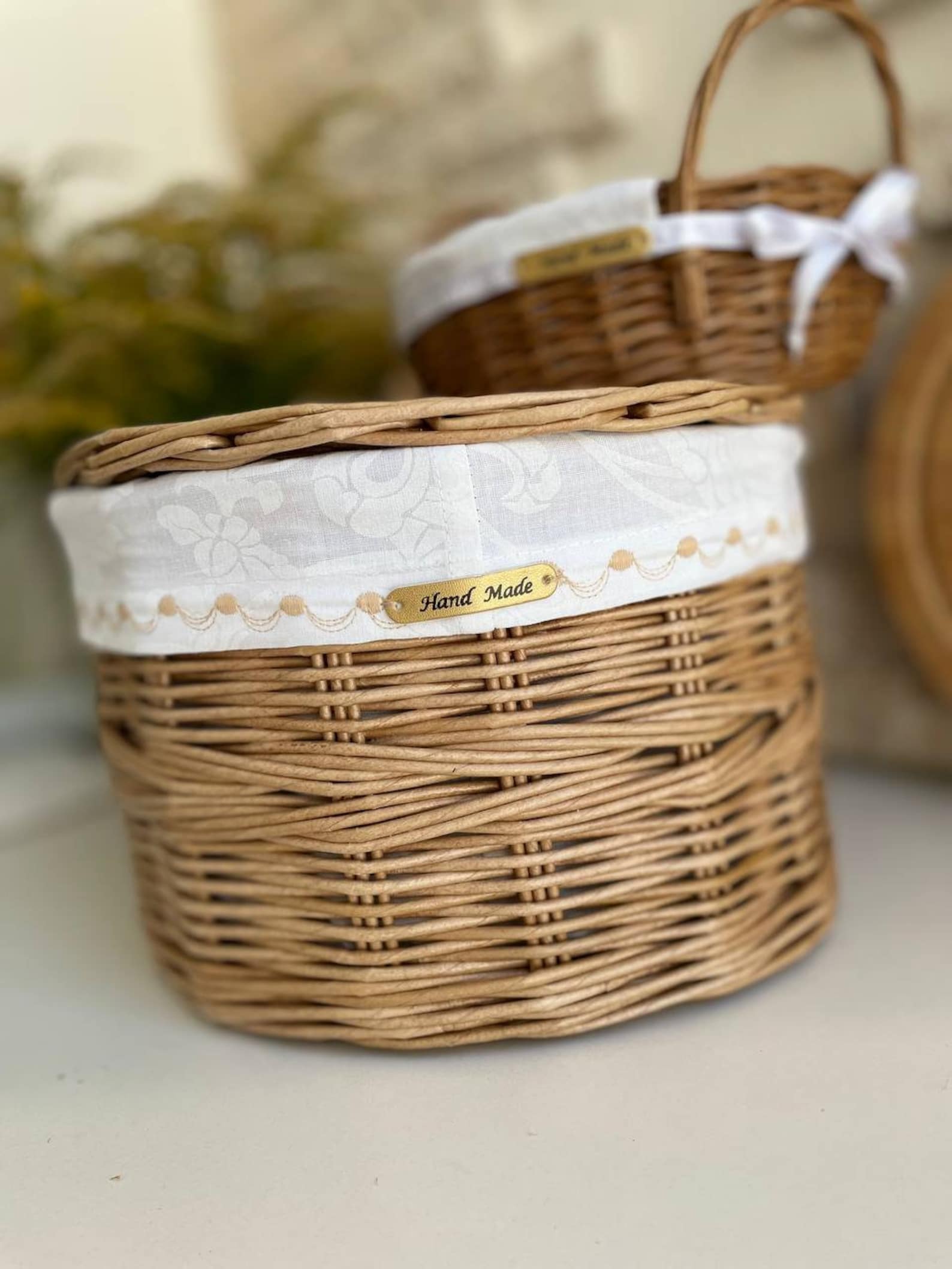 Bread Storage Oval Basket, Bread Serving Gift, Kitchen Countertop ...