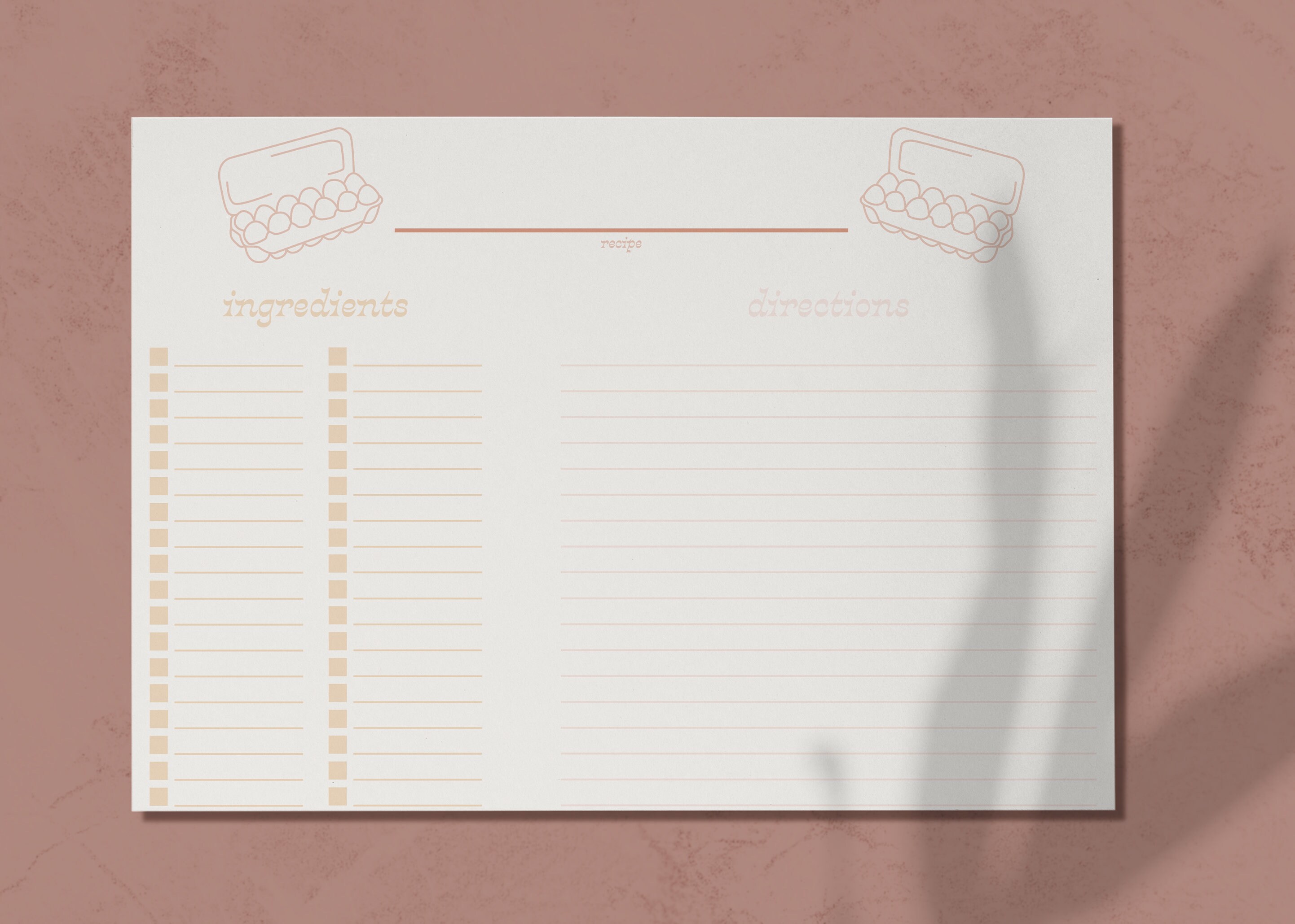 Printable Monthly Calendar Printable Planner Printable Recipe Card ...