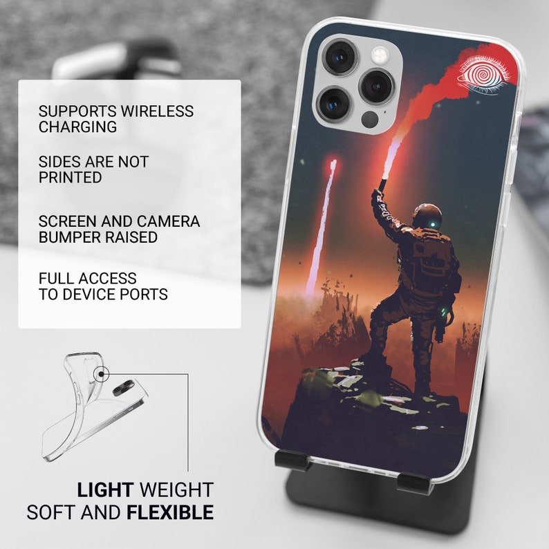 Dark Fantasy Phone Case Retro Sci Fi Cover for iPhone 15 14 - Etsy