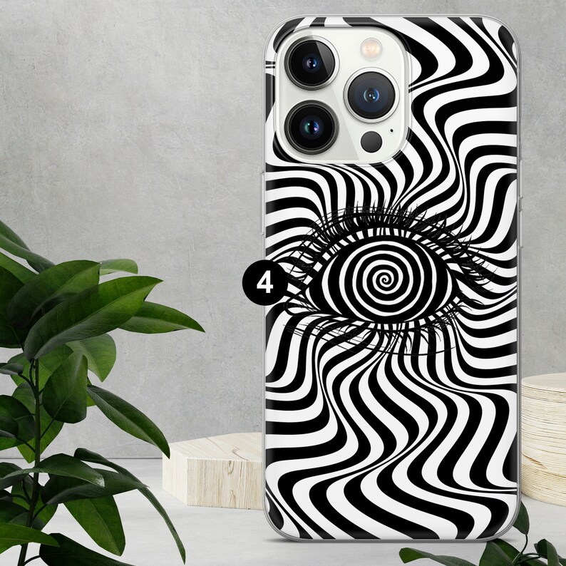All Seeing Eye Phone Case Psychedelic Retro Cover for iPhone 15, 14, 13 ...