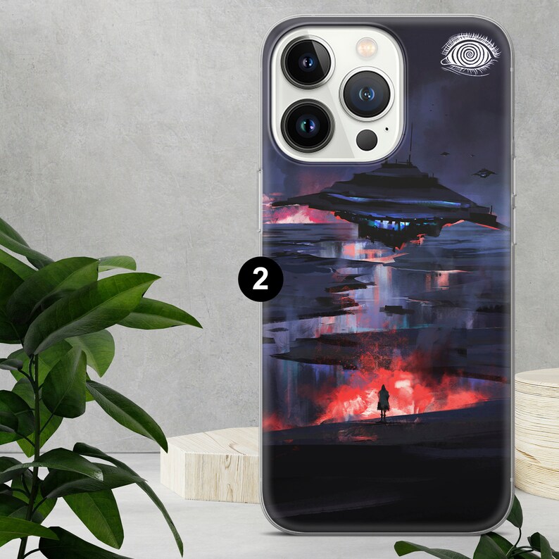 Dark Fantasy Phone Case Retro Sci Fi Cover for iPhone 15 14 - Etsy