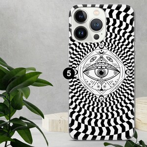 All Seeing Eye Phone Case Psychedelic Retro Cover for iPhone 15, 14, 13 ...