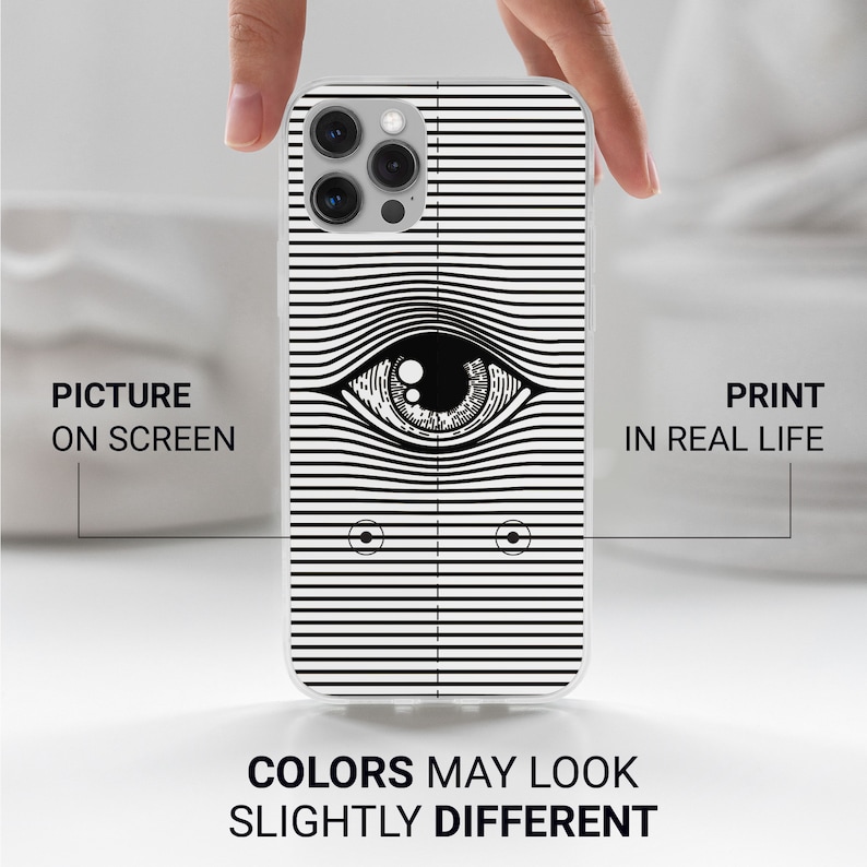 All Seeing Eye Phone Case Psychedelic Retro Cover for iPhone 15, 14, 13 ...