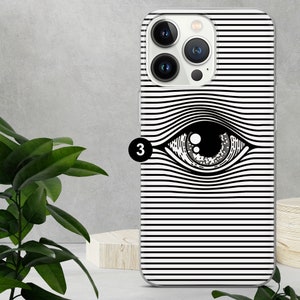 All Seeing Eye Phone Case Psychedelic Retro Cover for iPhone 15, 14, 13 ...