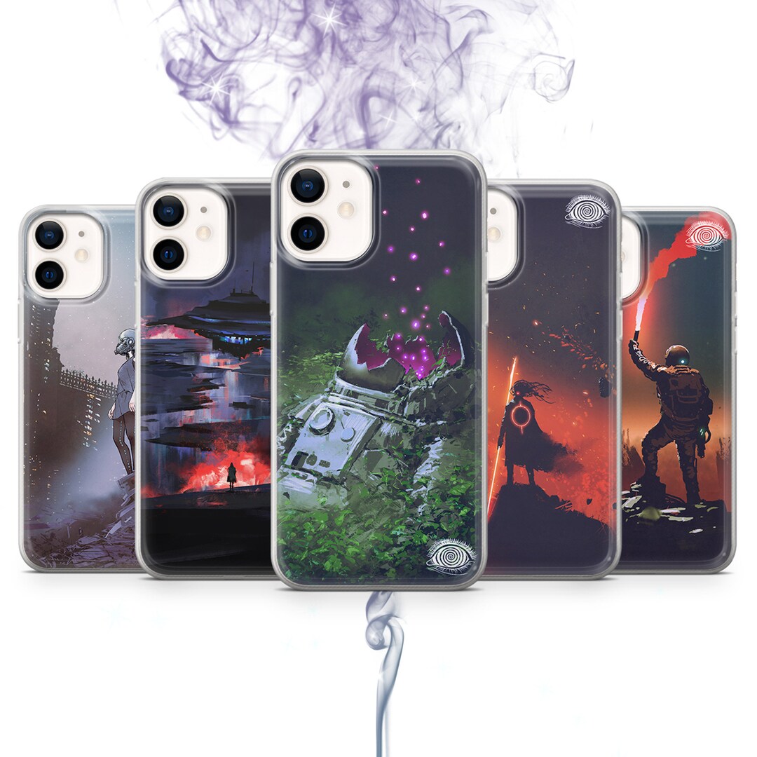 Dark Fantasy Phone Case Retro Sci Fi Cover for iPhone 15 14 - Etsy