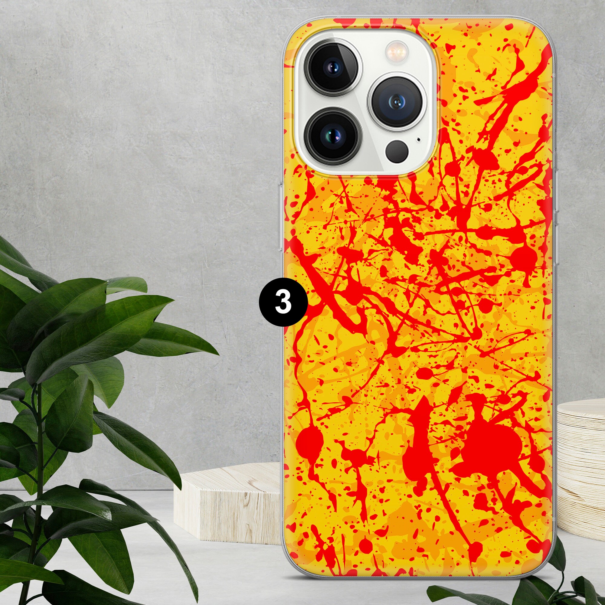 Splash Phone Case Artsy Splatter Cover for iPhone 15, 14, 13, 12, 11, Samsung A13, A14, S22, S23 ...
