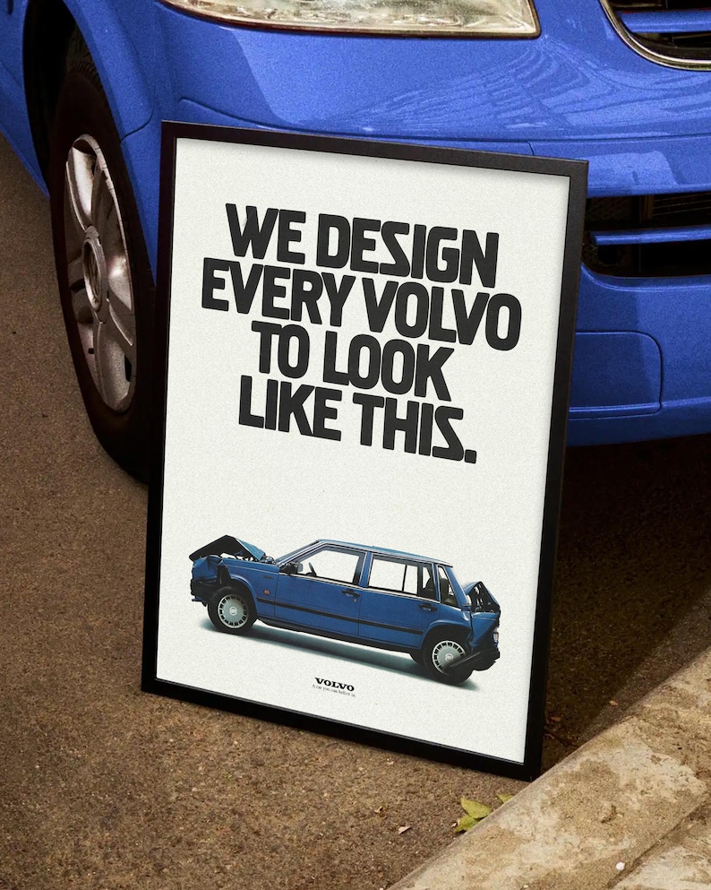 Retro Volvo Poster – "we Design Every Volvo to Look Like This ...