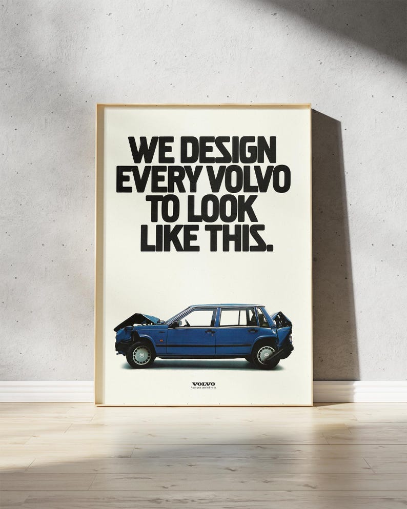 Retro Volvo Poster – "we Design Every Volvo to Look Like This ...