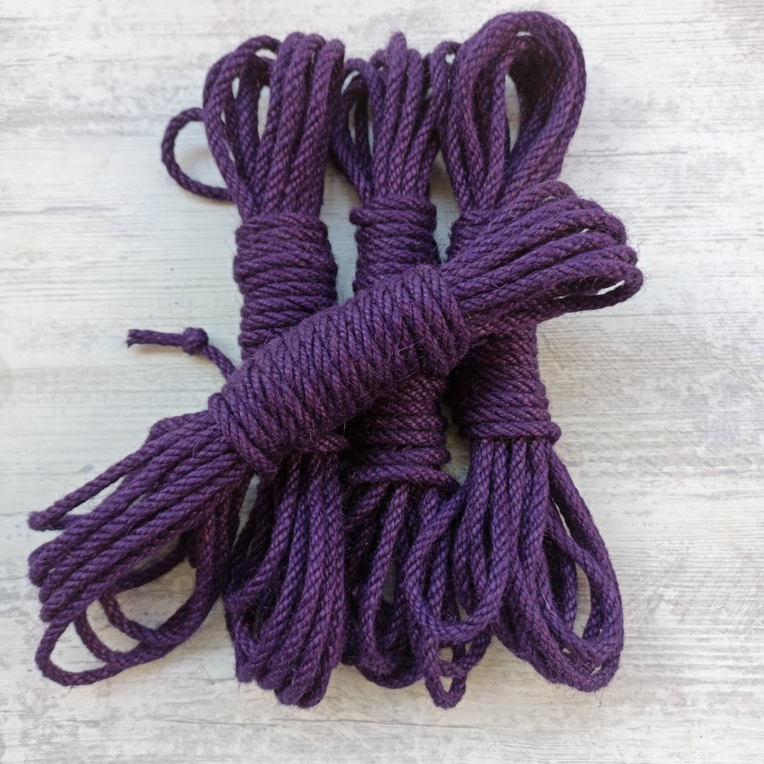 Purple Bondage Rope , Lavander Shibari Jute Ropes, Kinbaku Natural ...