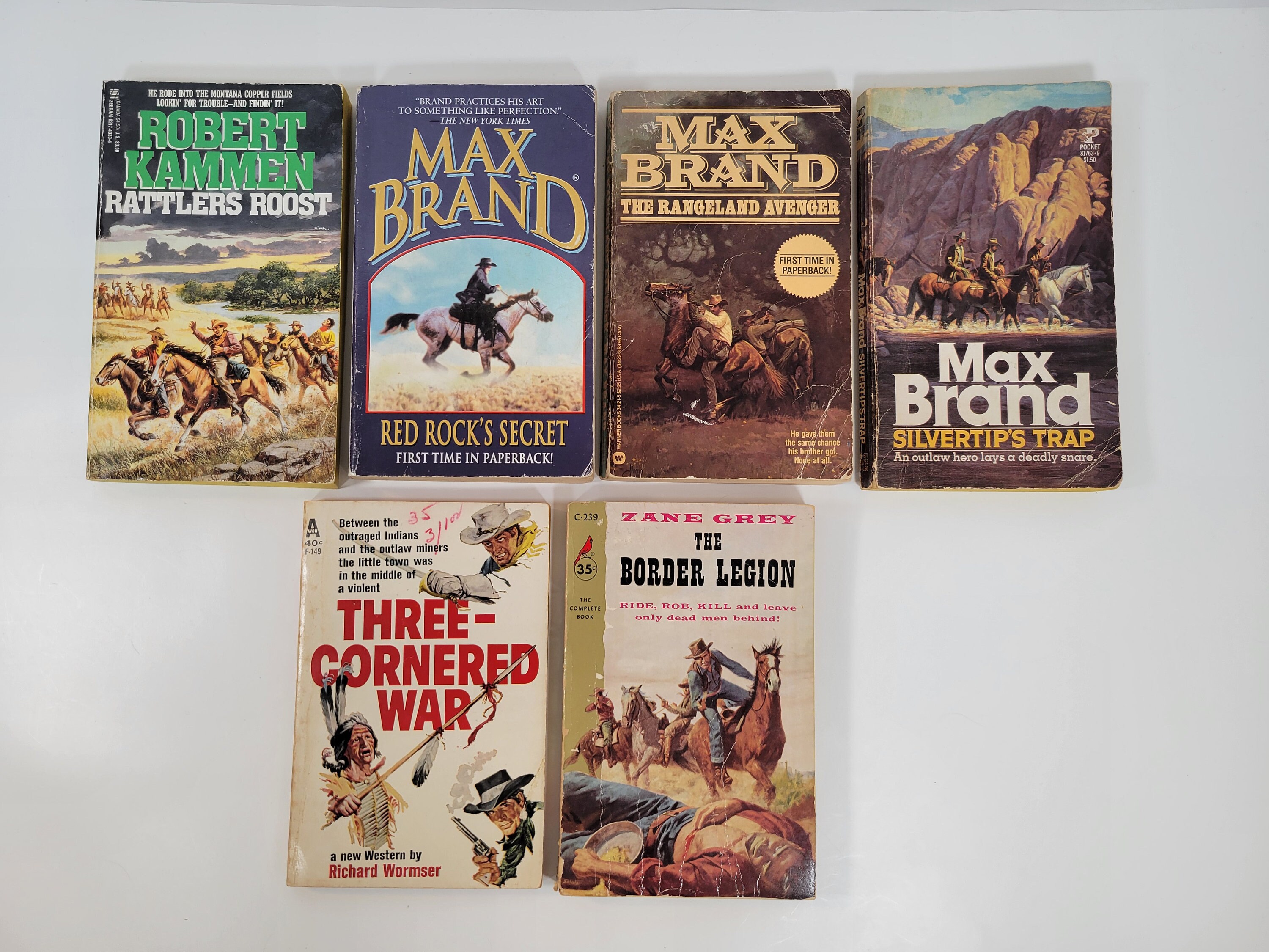 BOOKS Vintage WESTERN Fiction COWBOY Book Lover Wild West Fiction and ...