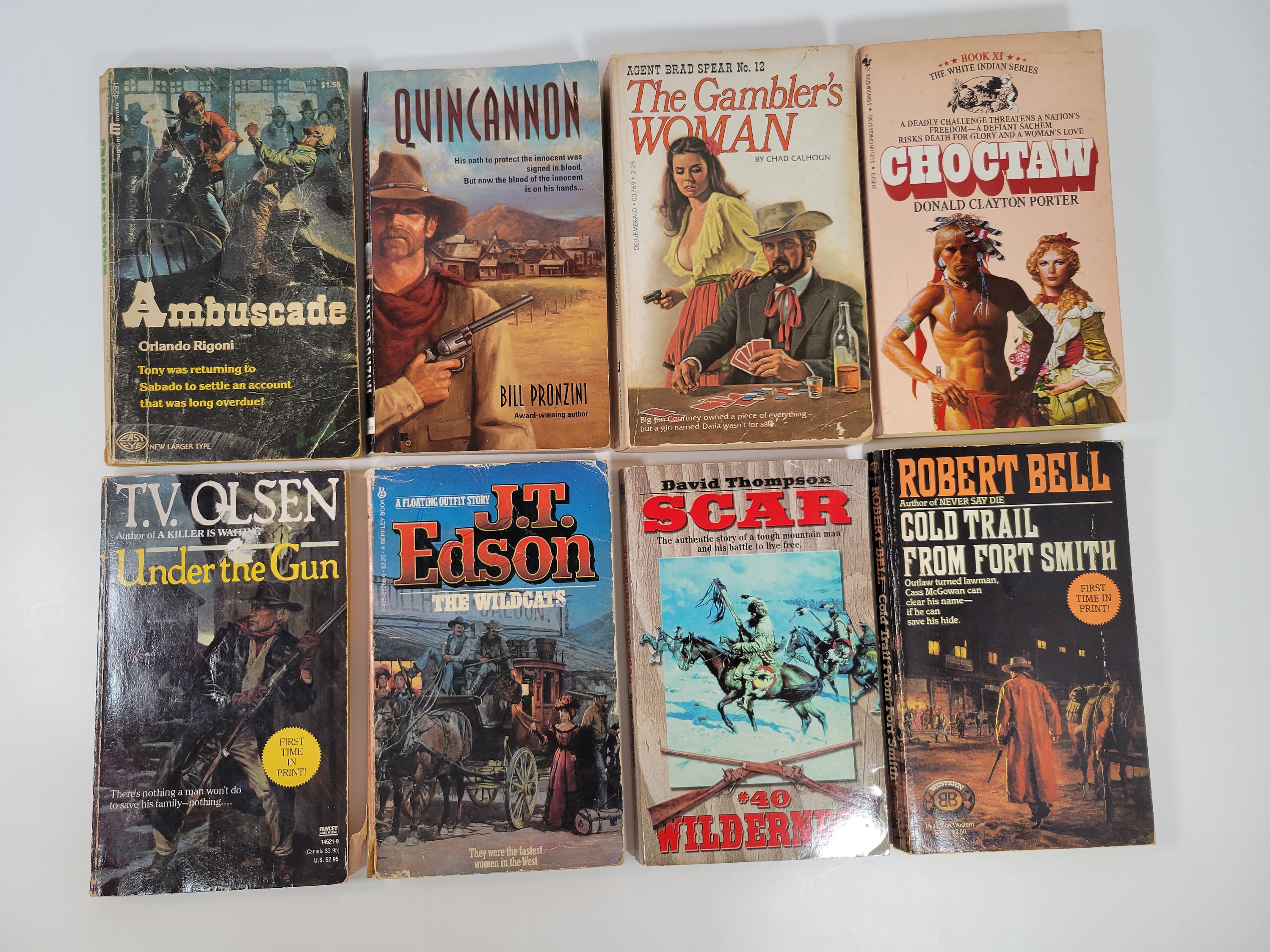 BOOKS Vintage WESTERN Fiction COWBOY Book Lover Wild West Fiction and ...